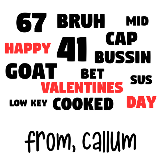 Buzz Words Trendy Valentine – Scribbled Designs