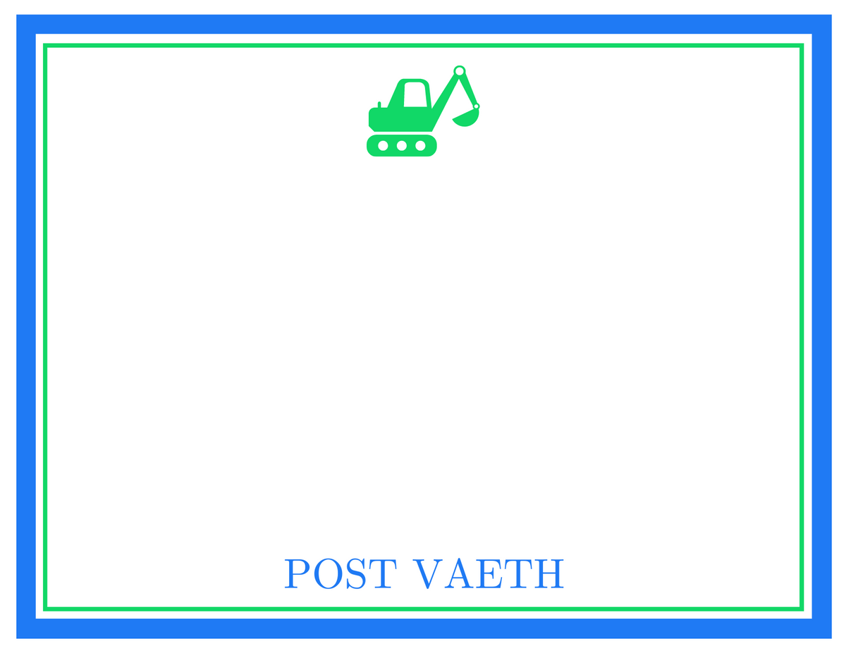 Excavator Stationery – Scribbled Designs